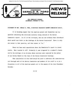 Warren Commission – Ford in Focus