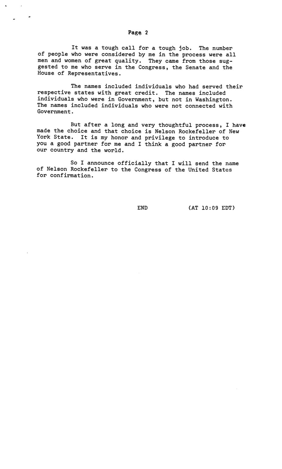 Vice President Rockefeller – Ford in Focus